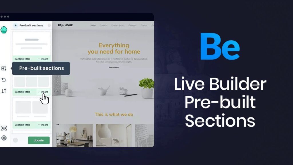 How to use pre-built sections in Muffin Live Builder? - BeTheme